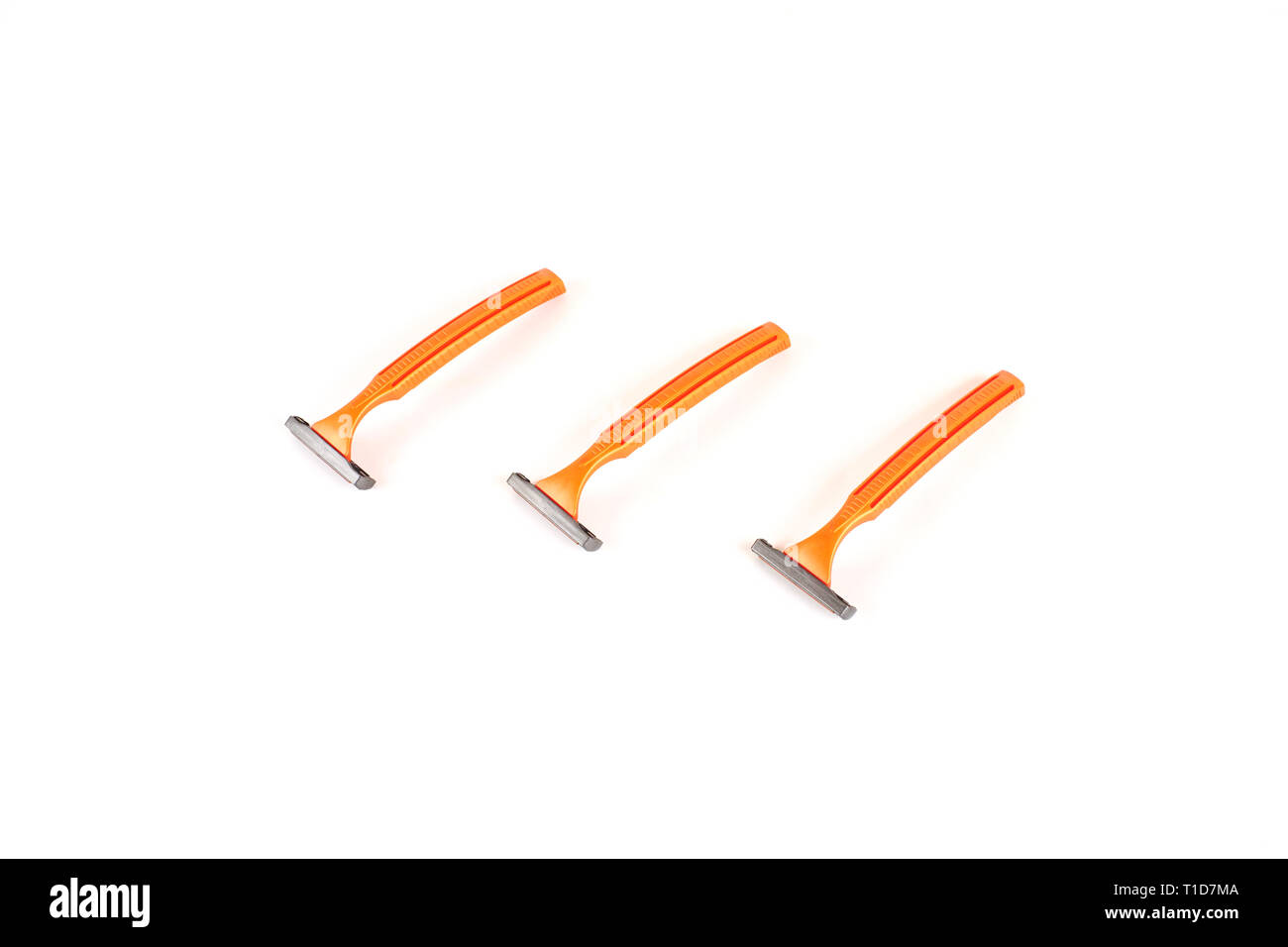 set of new razor blade, isolated on white background Stock Photo - Alamy