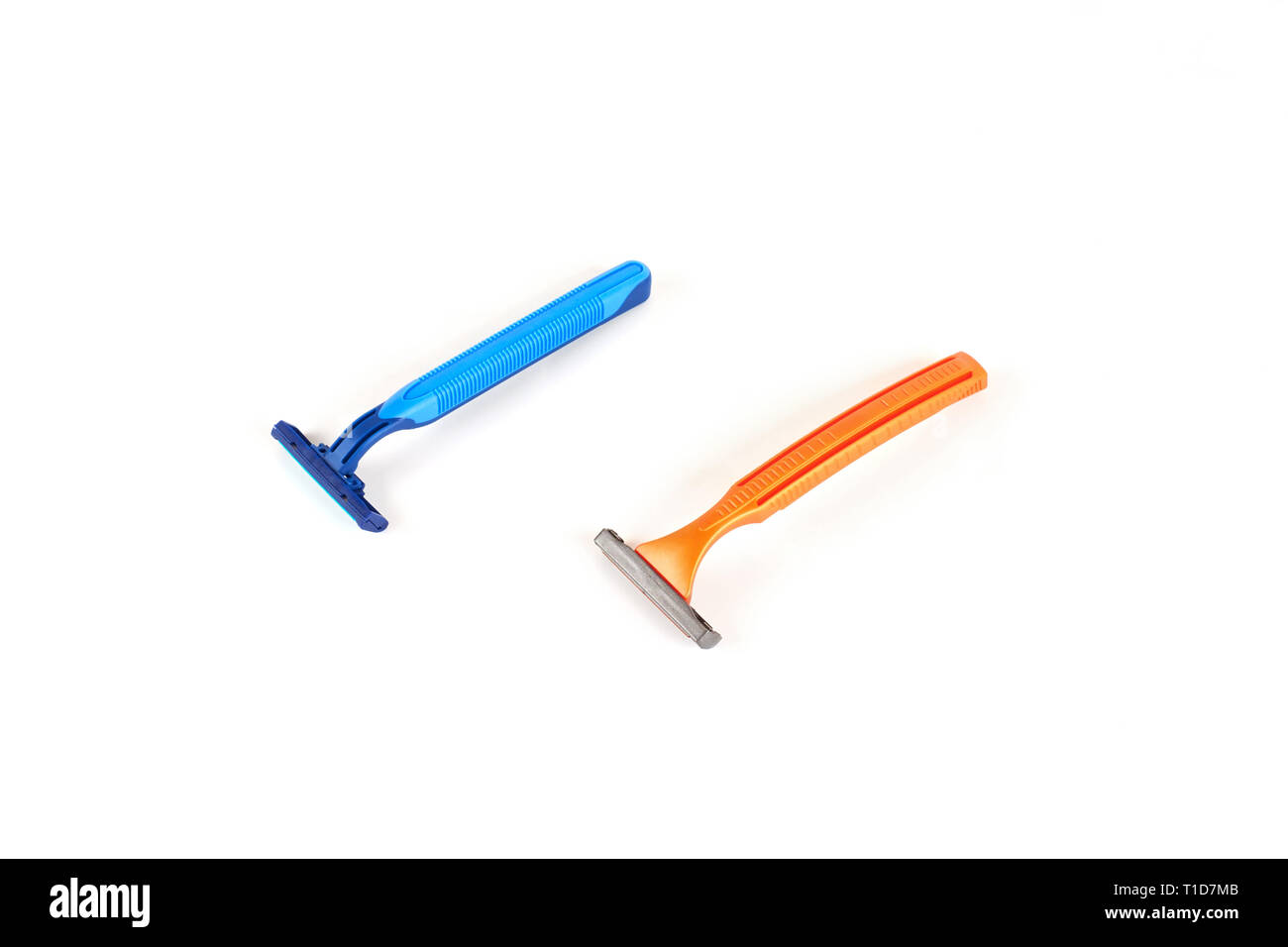 set of new razor blade, isolated on white background Stock Photo - Alamy