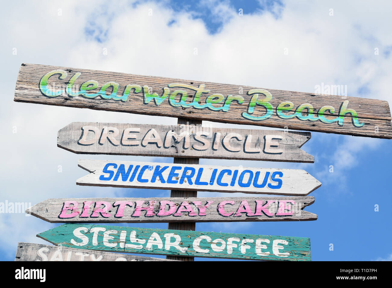 Clearwater beach sign clearwater beach hi-res stock photography and ...