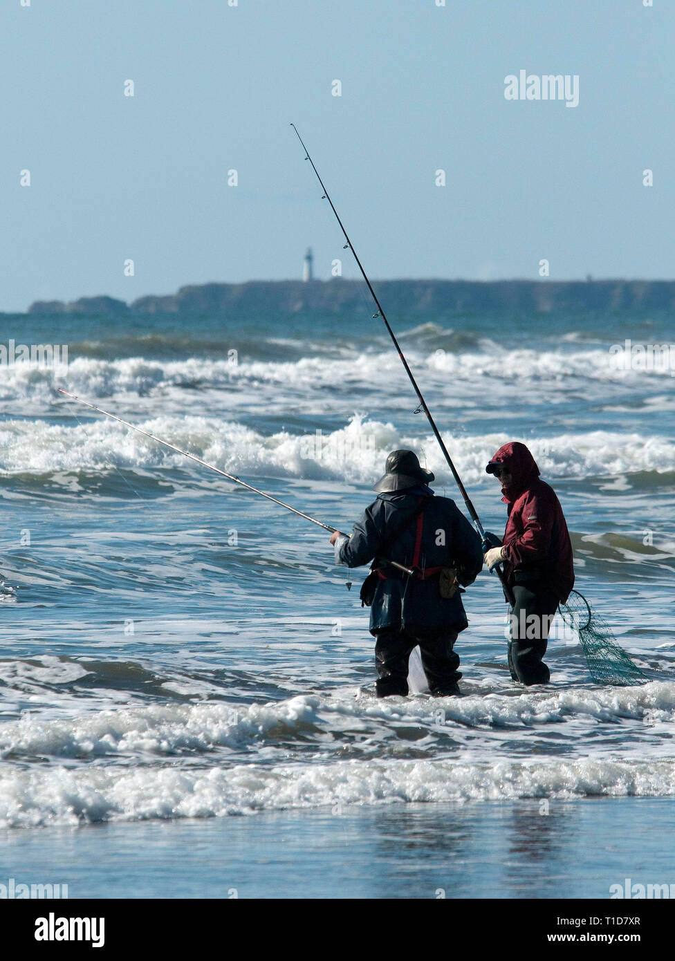 2012 - Surf Perch Fishing Kalaloch Beach Olympic NP Washington Stock ...