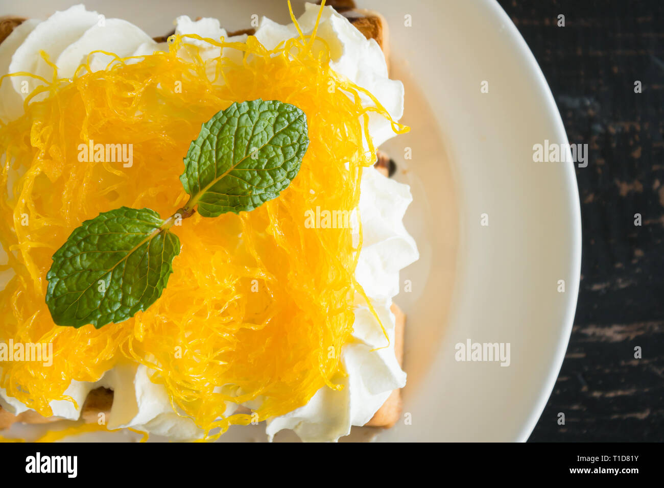 Golden egg yolk threads hi-res stock photography and images - Alamy