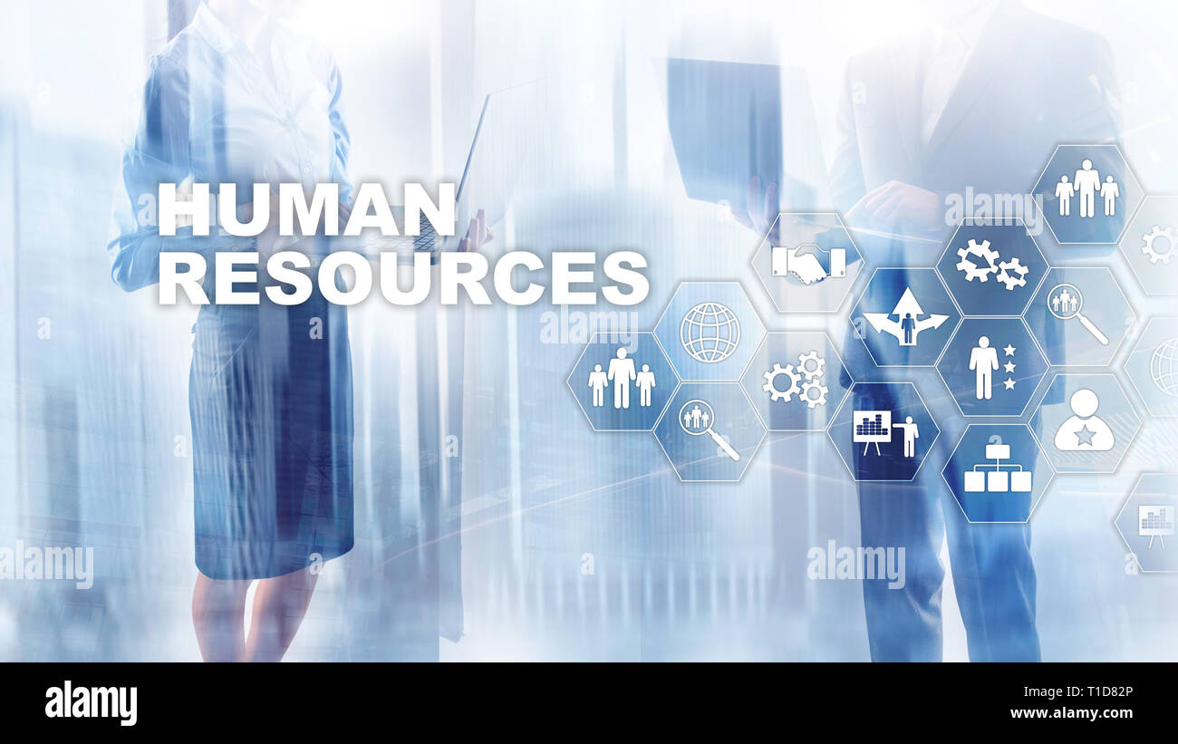 Human Resources HR management concept. Human resources pool, customer ...