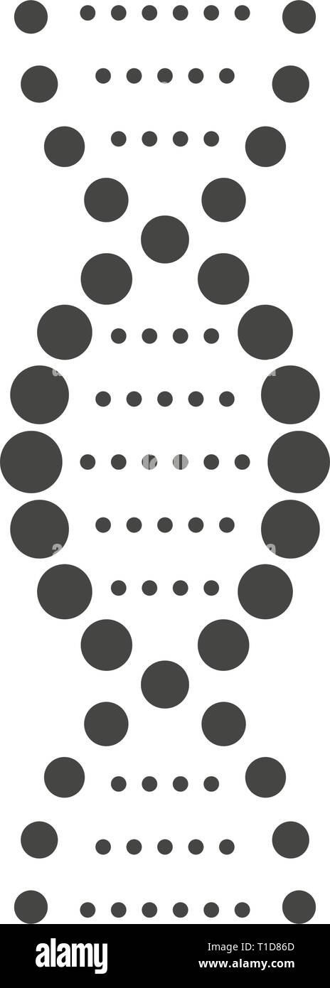 Vector black DNA helix symbol on white background Stock Vector Image ...