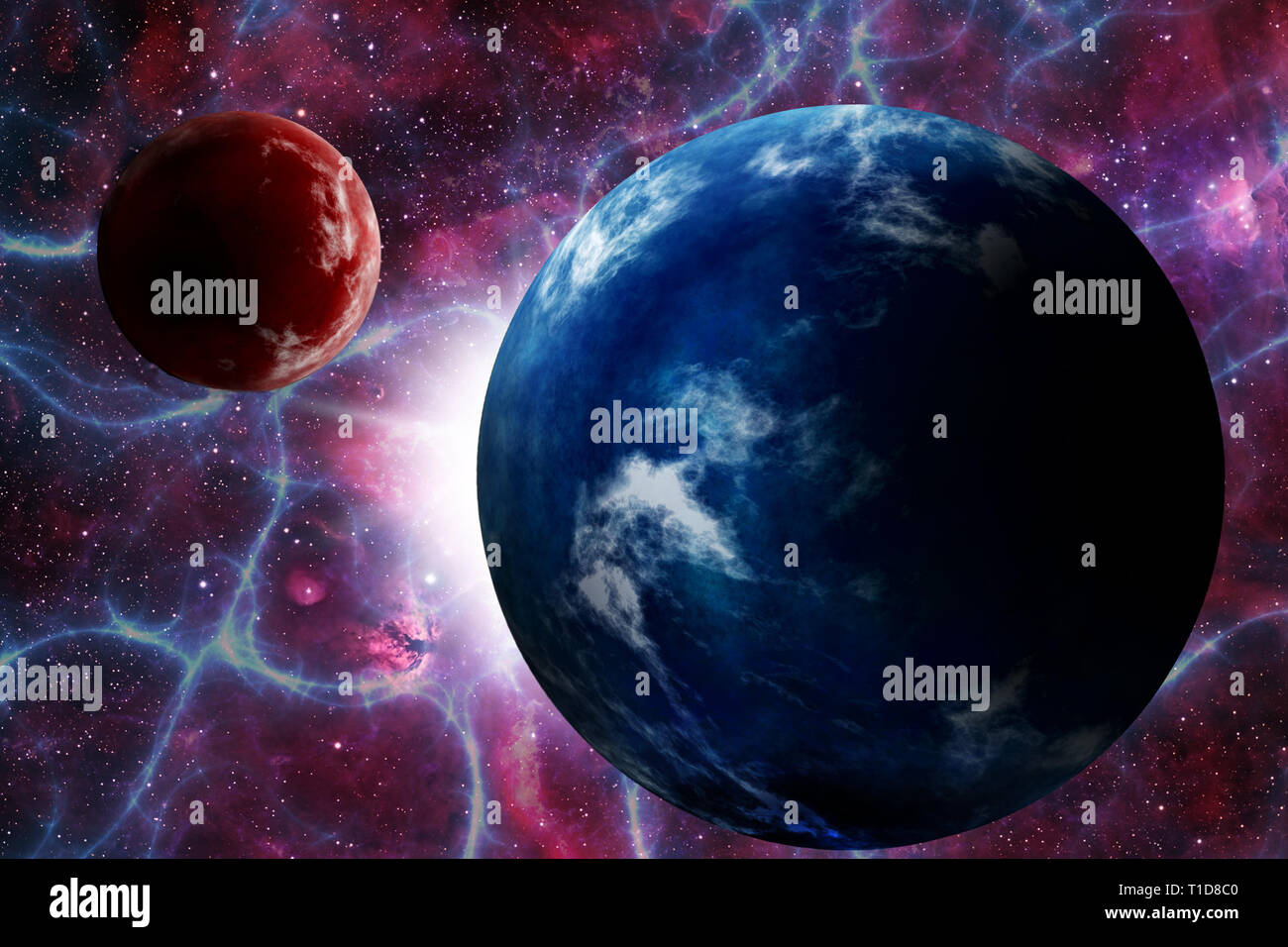exoplanets in another galaxy Stock Photo - Alamy
