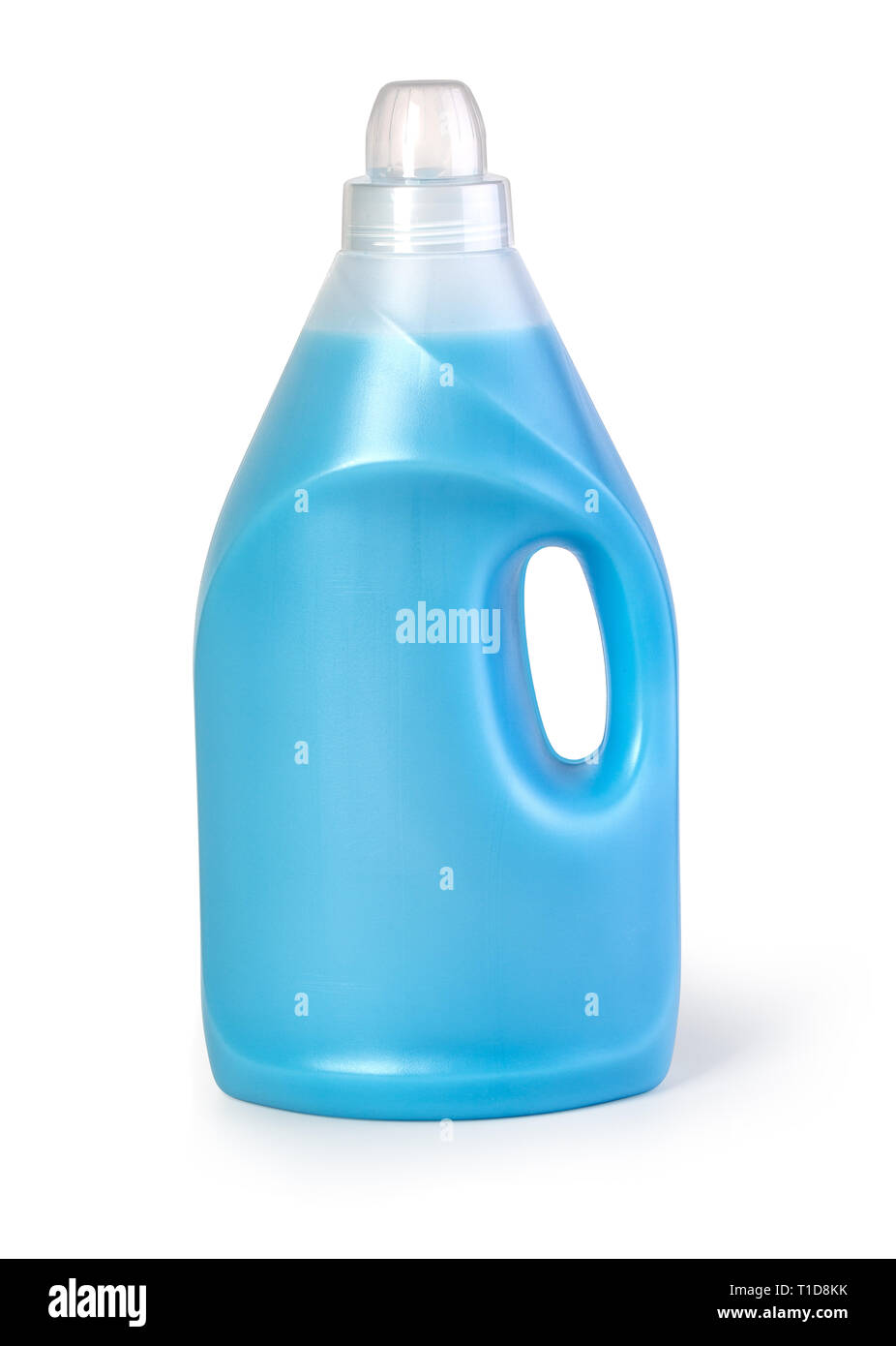 Plastic detergent container isolated on white background. With path ...