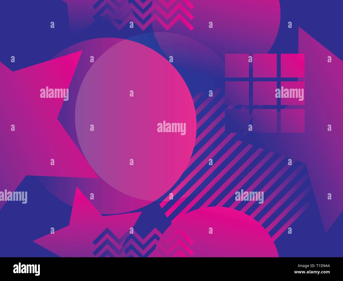 Seamless pattern with geometric objects and colorful gradient ...
