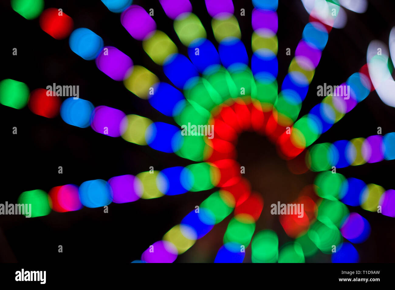 abstract background of blurred neon lights Stock Photo - Alamy