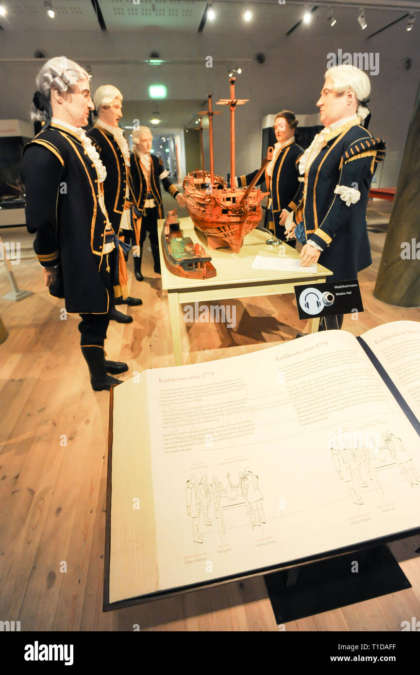 Vasa ship model and Gilbert Sheldon, admiral Carl Tersmeden, pronce ...