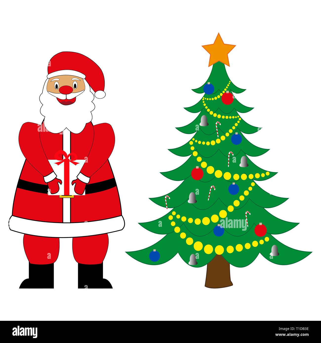 Santa claus figure tree Stock Vector Images - Alamy