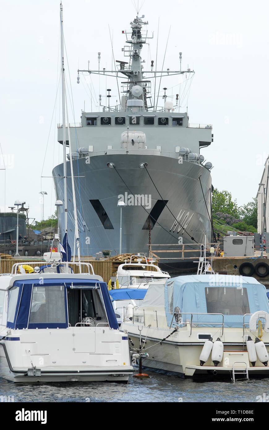 HSwMS Carlskrona P04 originally designed as a minelayer M04 during ...