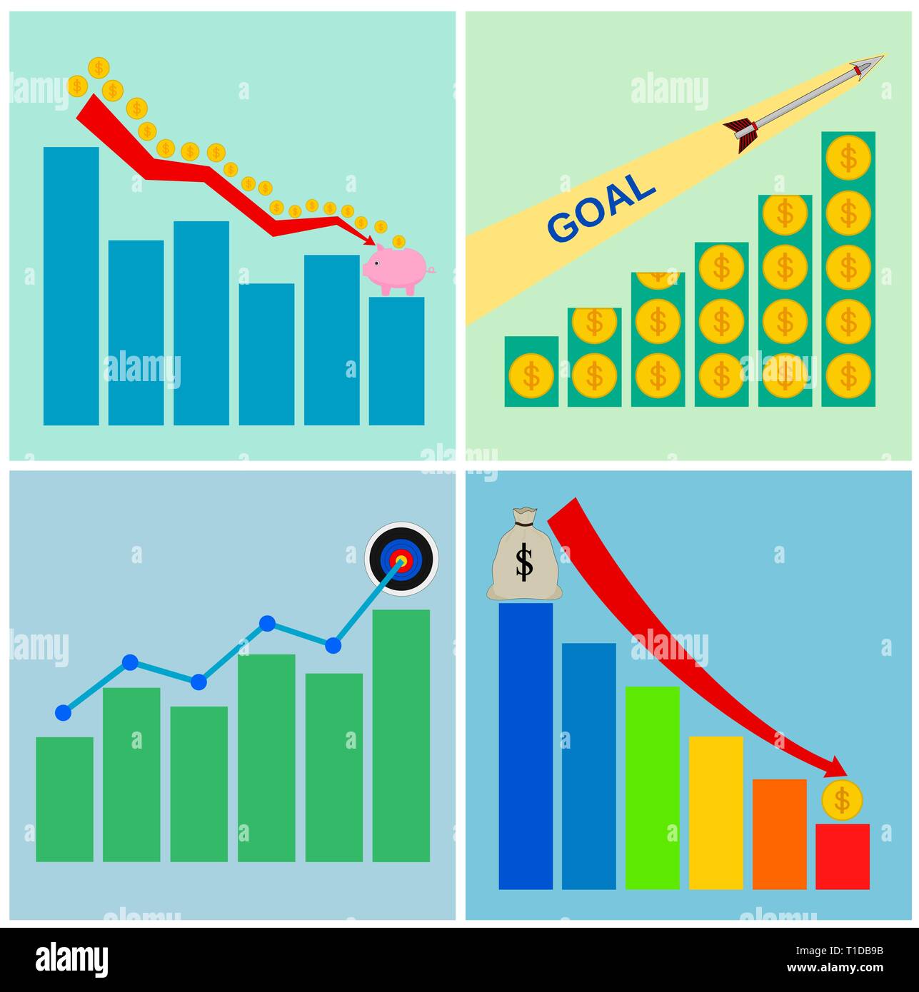 Business success graph concept , icon set Stock Vector Image & Art - Alamy