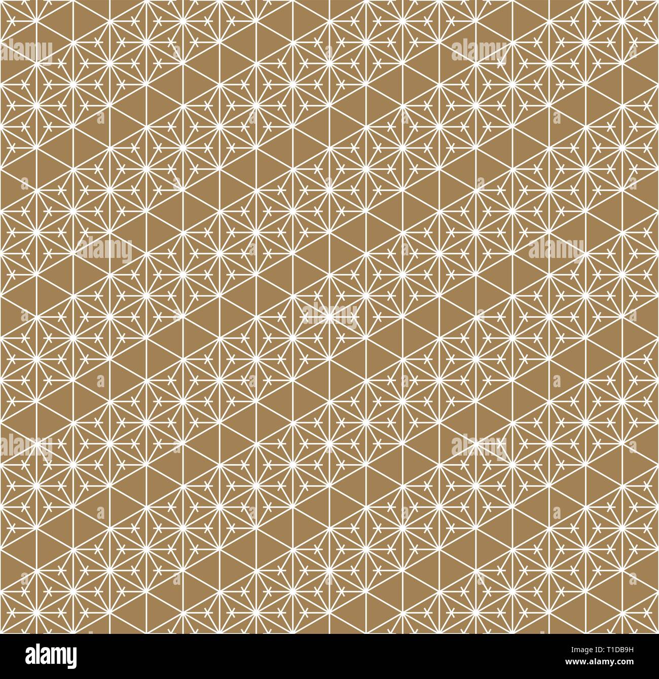 Seamless traditional geometric Japanese ornament.Golden color ...