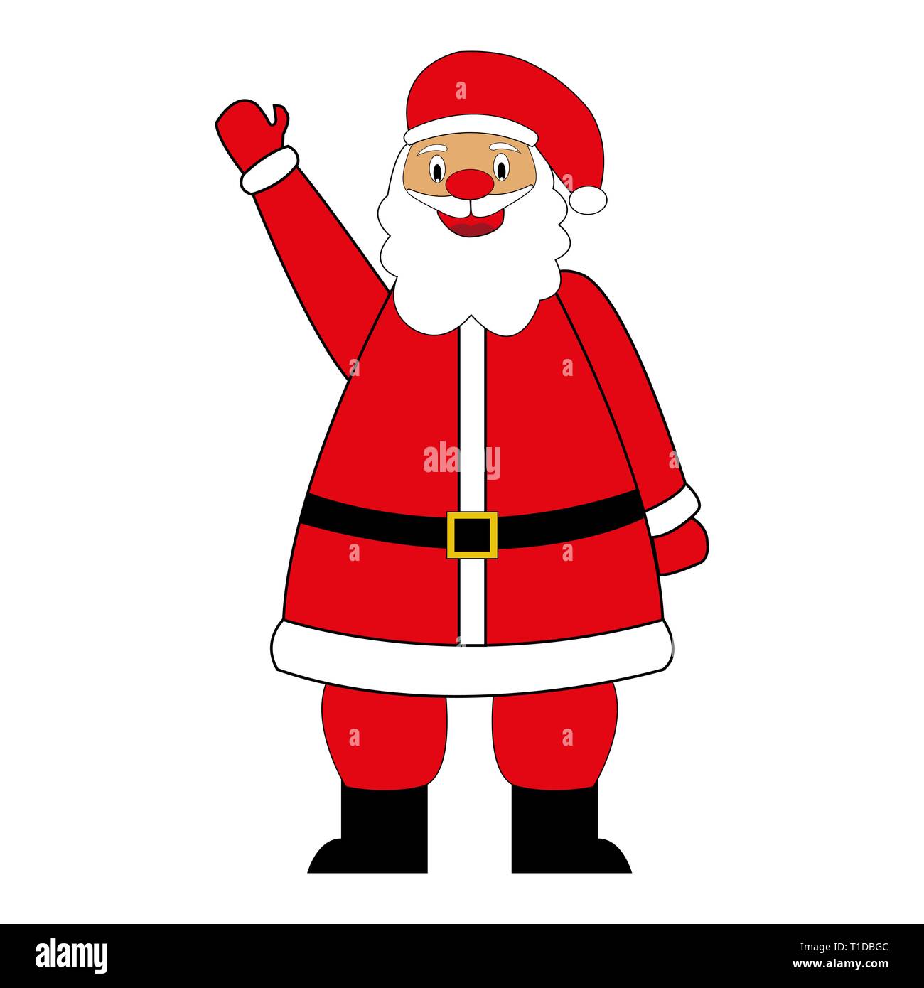 santa claus on white background vector illustration Stock Vector Image ...