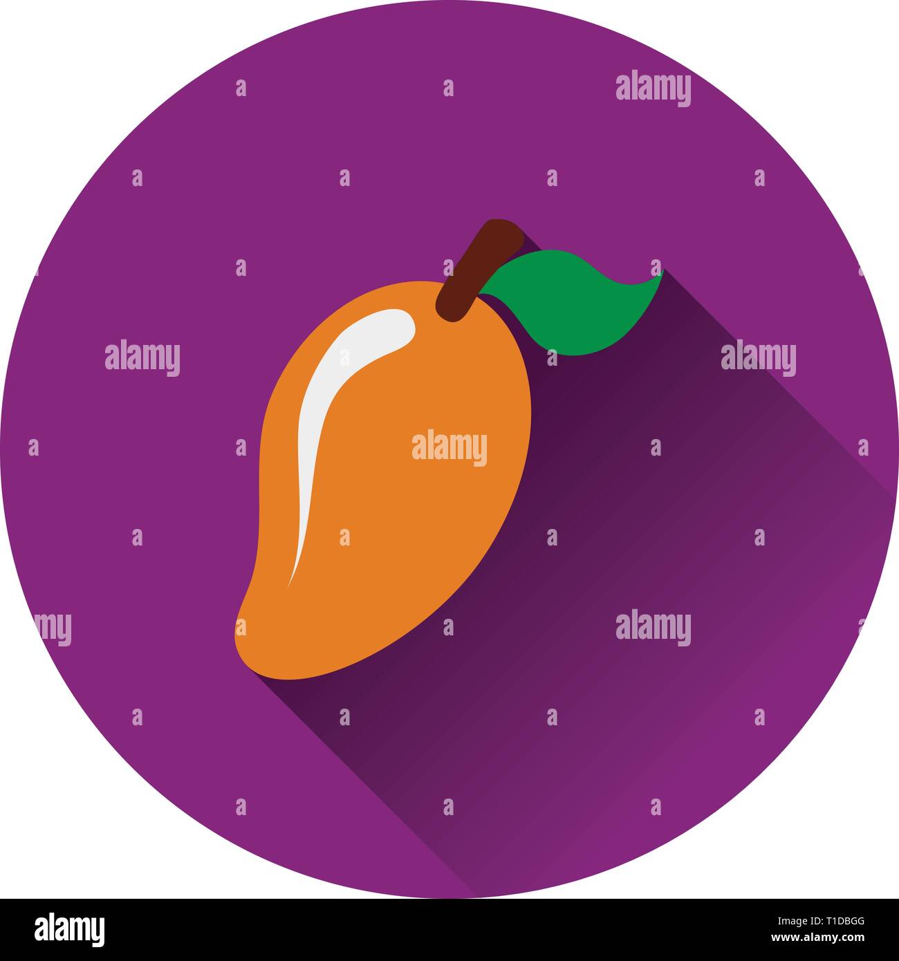 Flat design icon of Mango in ui colors. Vector illustration Stock ...