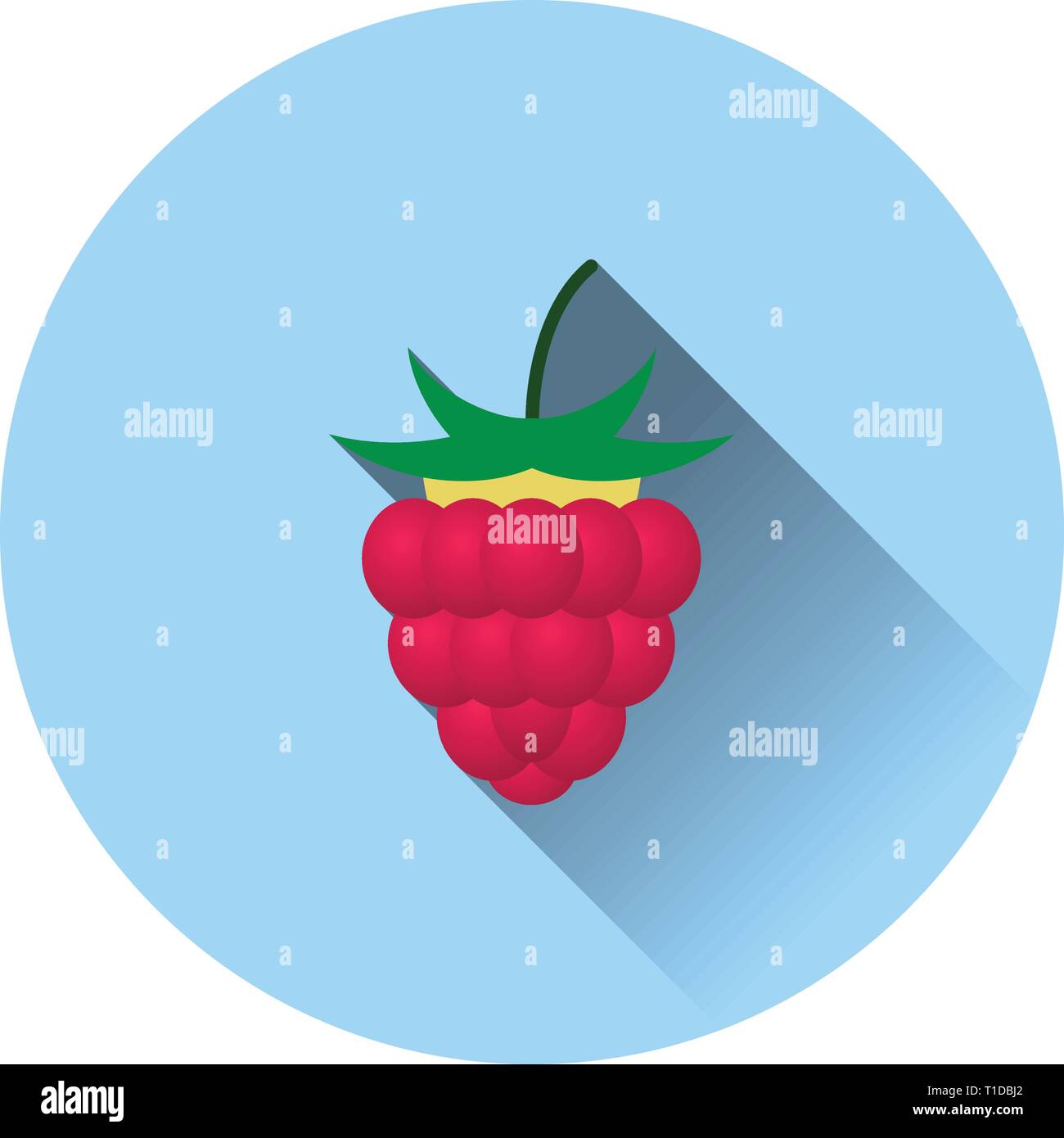 Flat design icon of Raspberry in ui colors. Vector illustration Stock ...