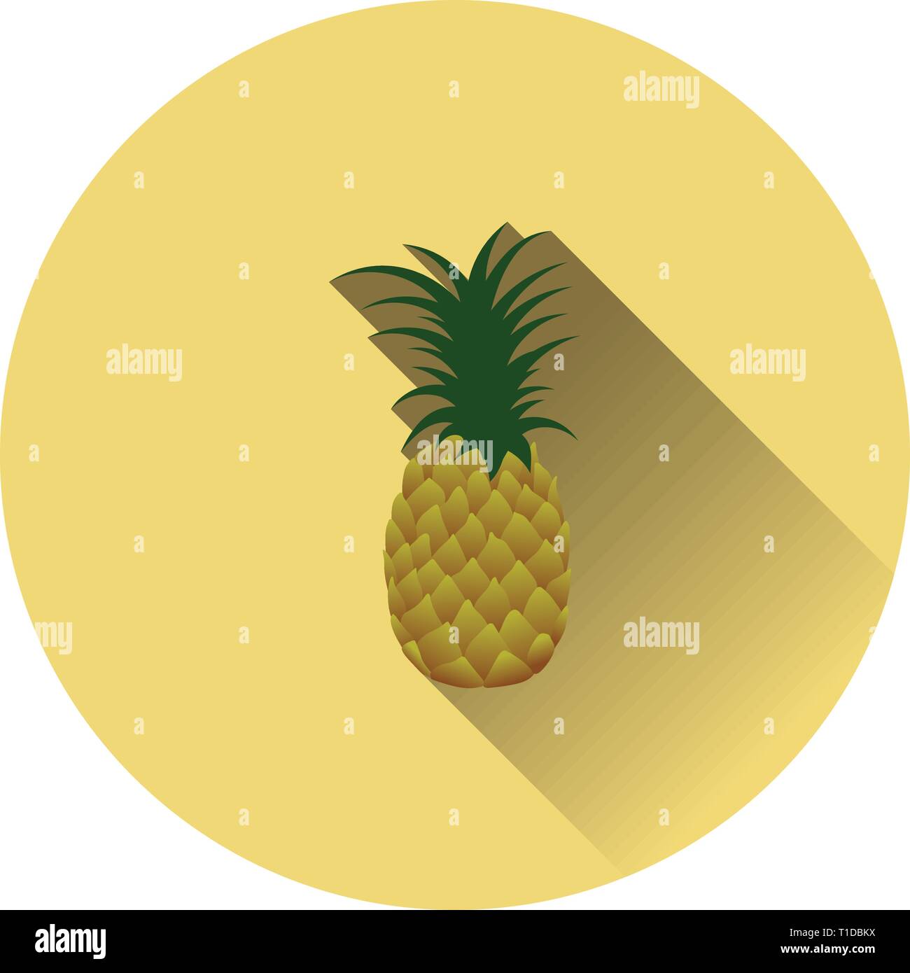 Flat design icon of Pineapple in ui colors. Vector illustration Stock ...