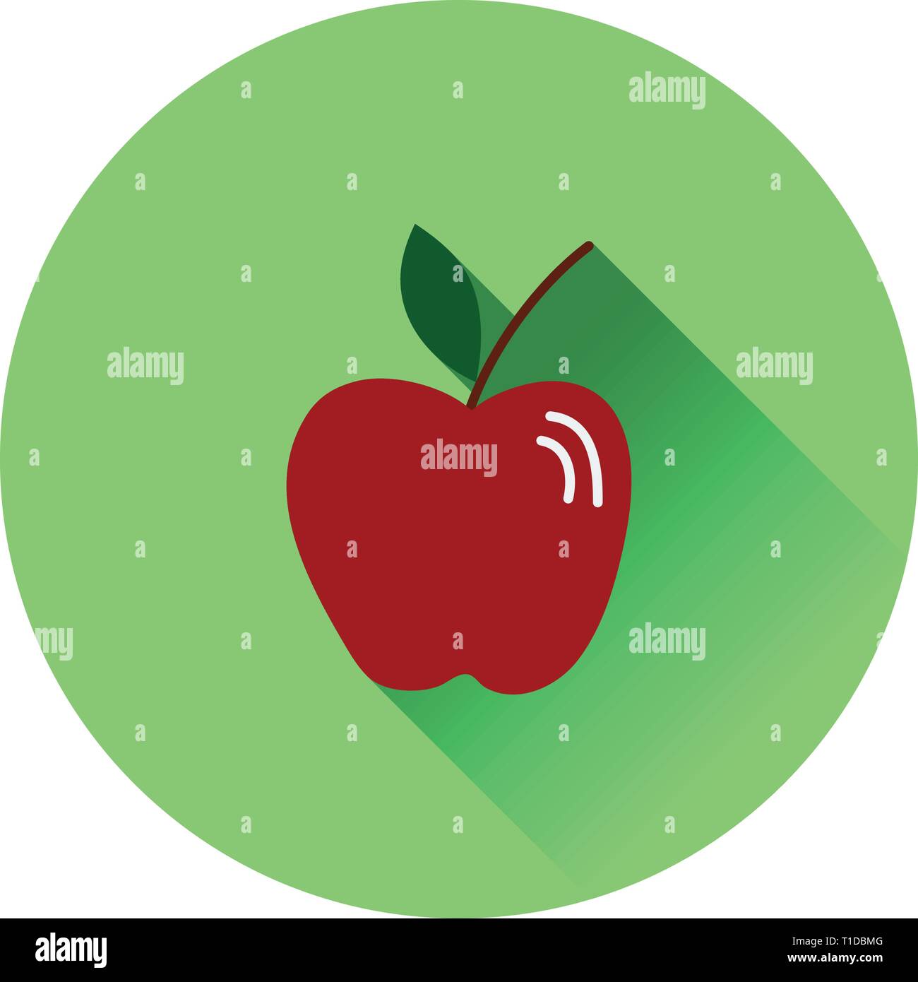 Flat design icon of Apple in ui colors. Vector illustration Stock ...