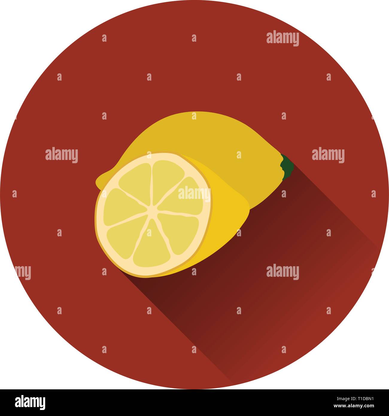 Flat design icon of Lemon in ui colors. Vector illustration Stock ...