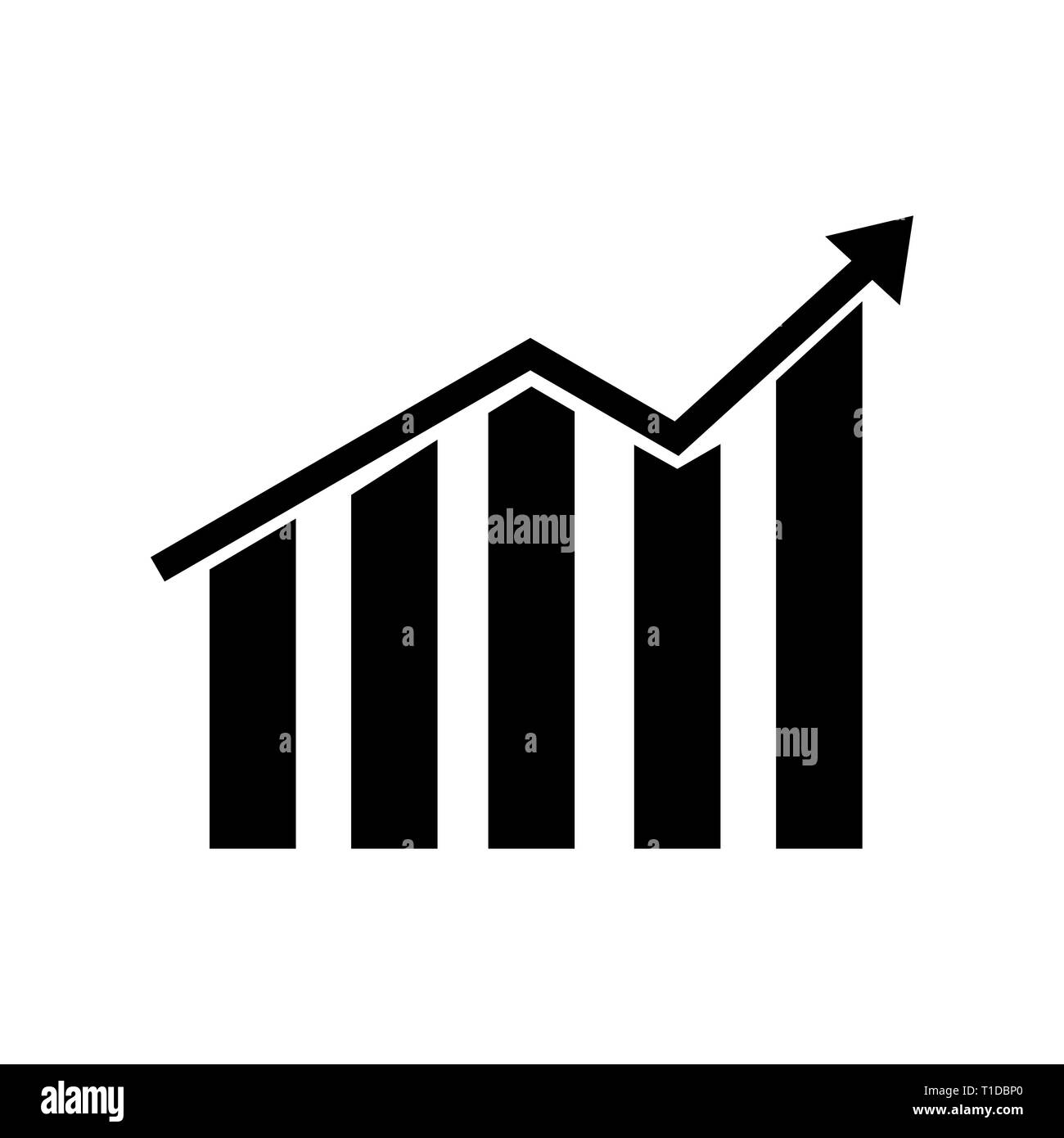 Growth bar chart icon Stock Vector Image & Art - Alamy
