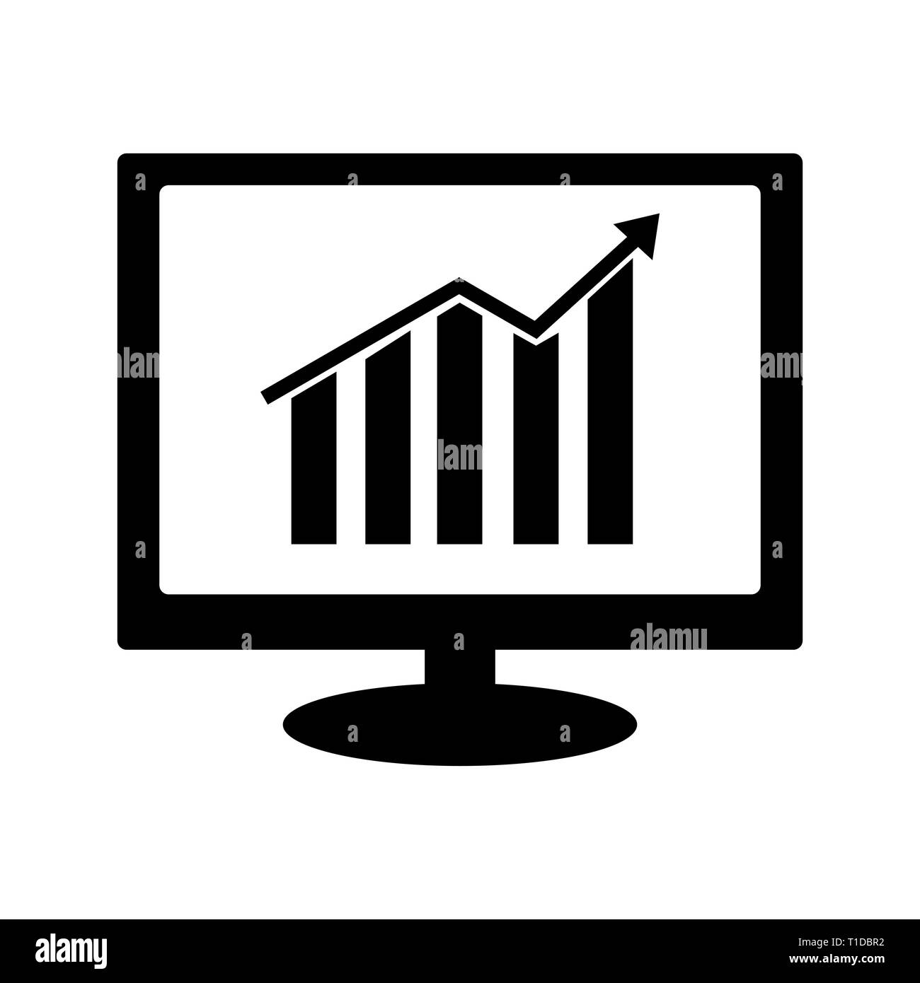 Computer growth graph black hi-res stock photography and images - Alamy