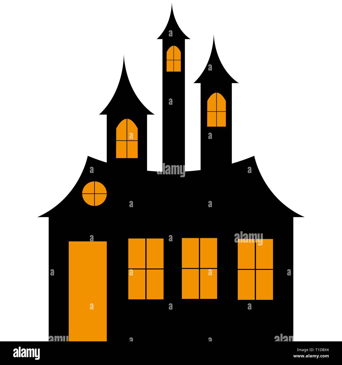 Halloween castle dark Stock Vector Images - Alamy