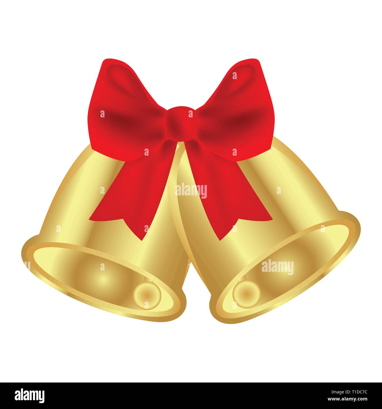 Christmas bells with red bow Stock Vector Image & Art - Alamy