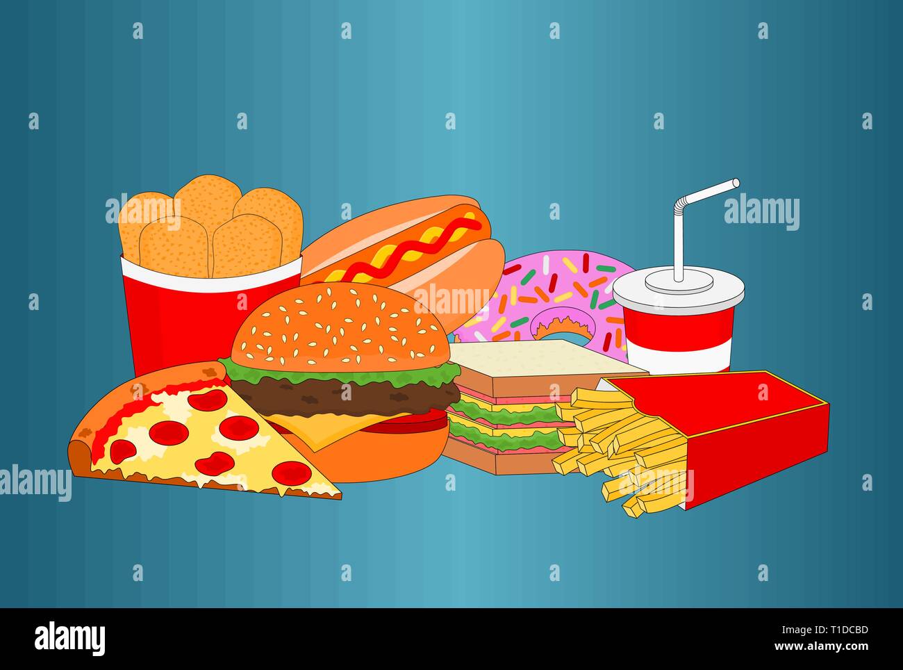 Delicious hot dog on Stock Vector Images - Alamy