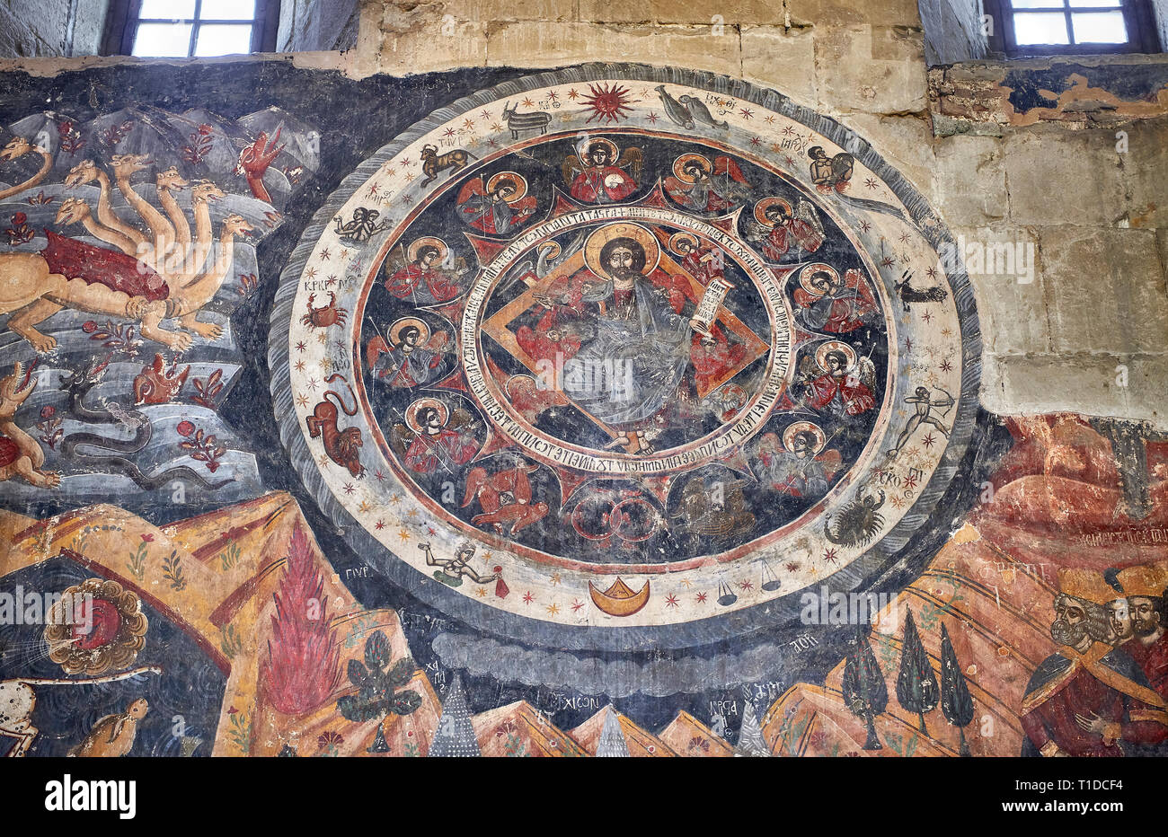 Pictures & images of the interior fresco depicting 13th-century ...