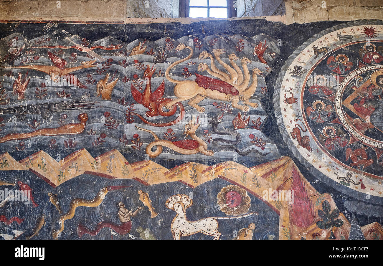 Pictures & images of the interior fresco depicting 13th-century ...