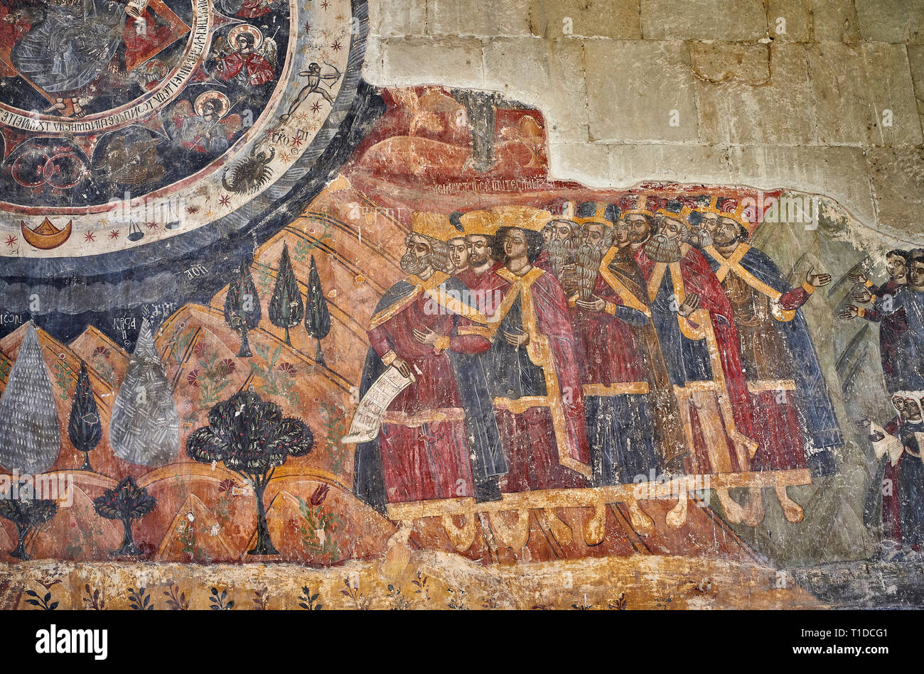 Pictures & images of the interior fresco depicting 13th-century ...