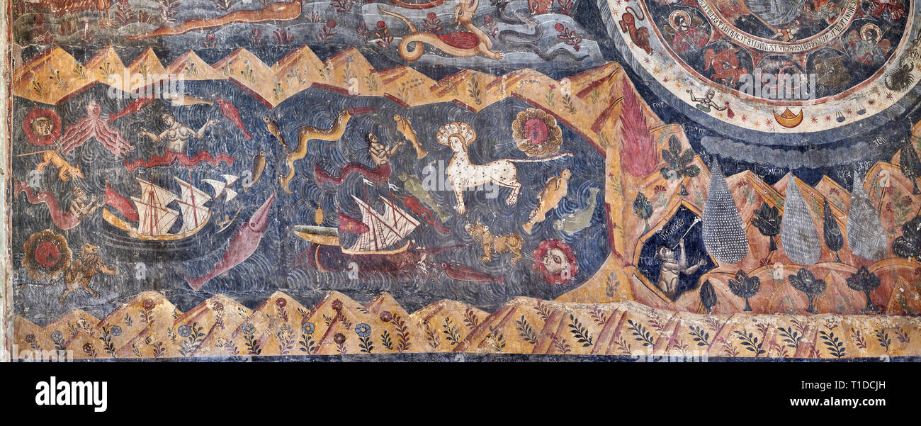 Pictures & images of the interior fresco depicting 13th-century ...