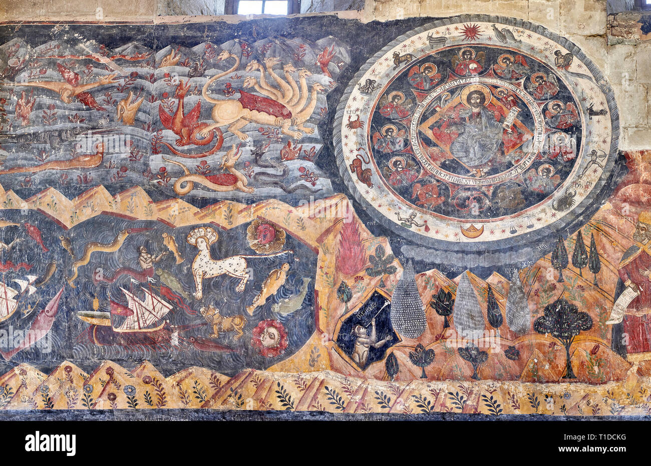 Pictures & images of the interior fresco depicting 13th-century ...