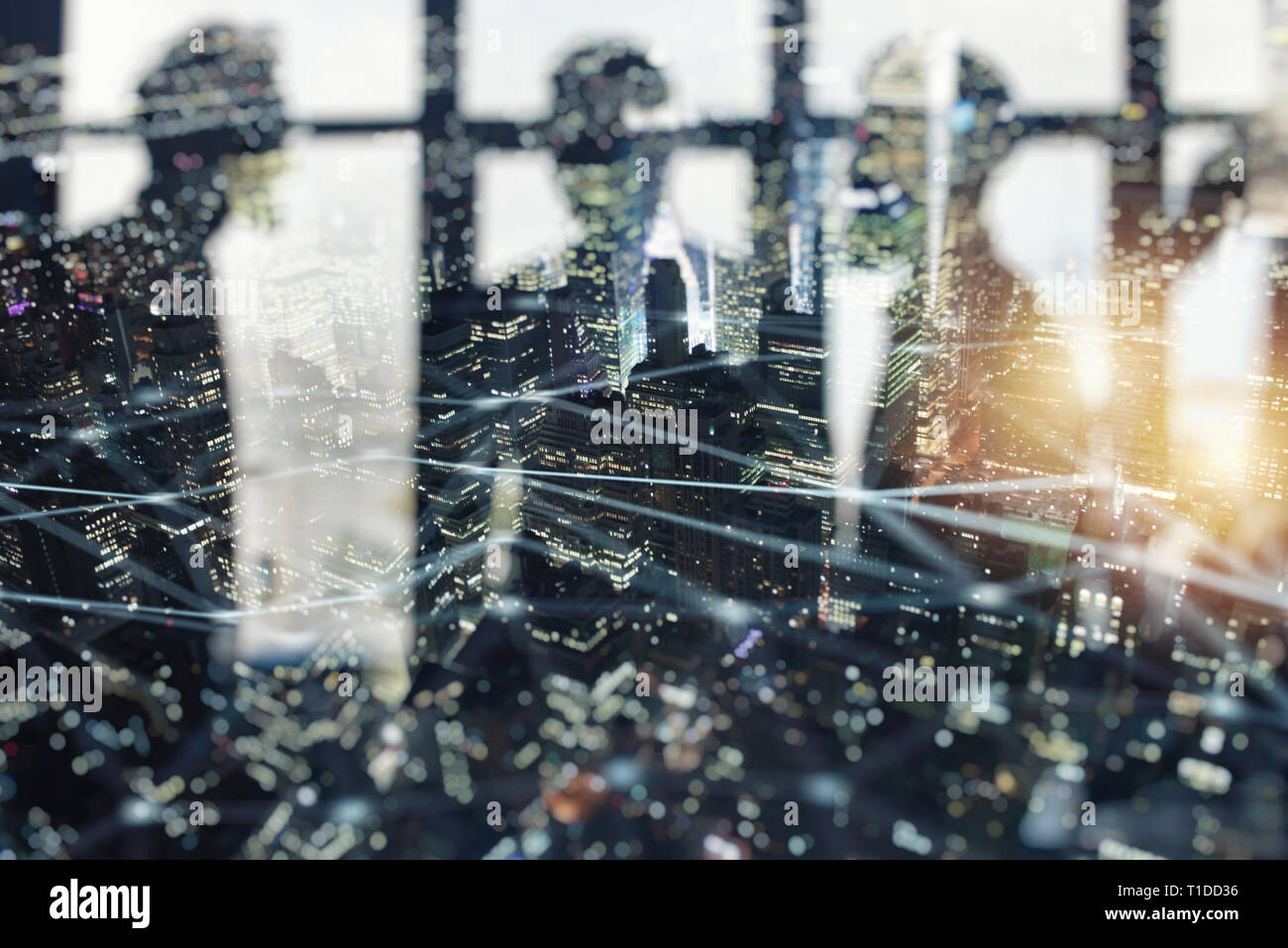 Double exposure background skyscraper hi-res stock photography and ...
