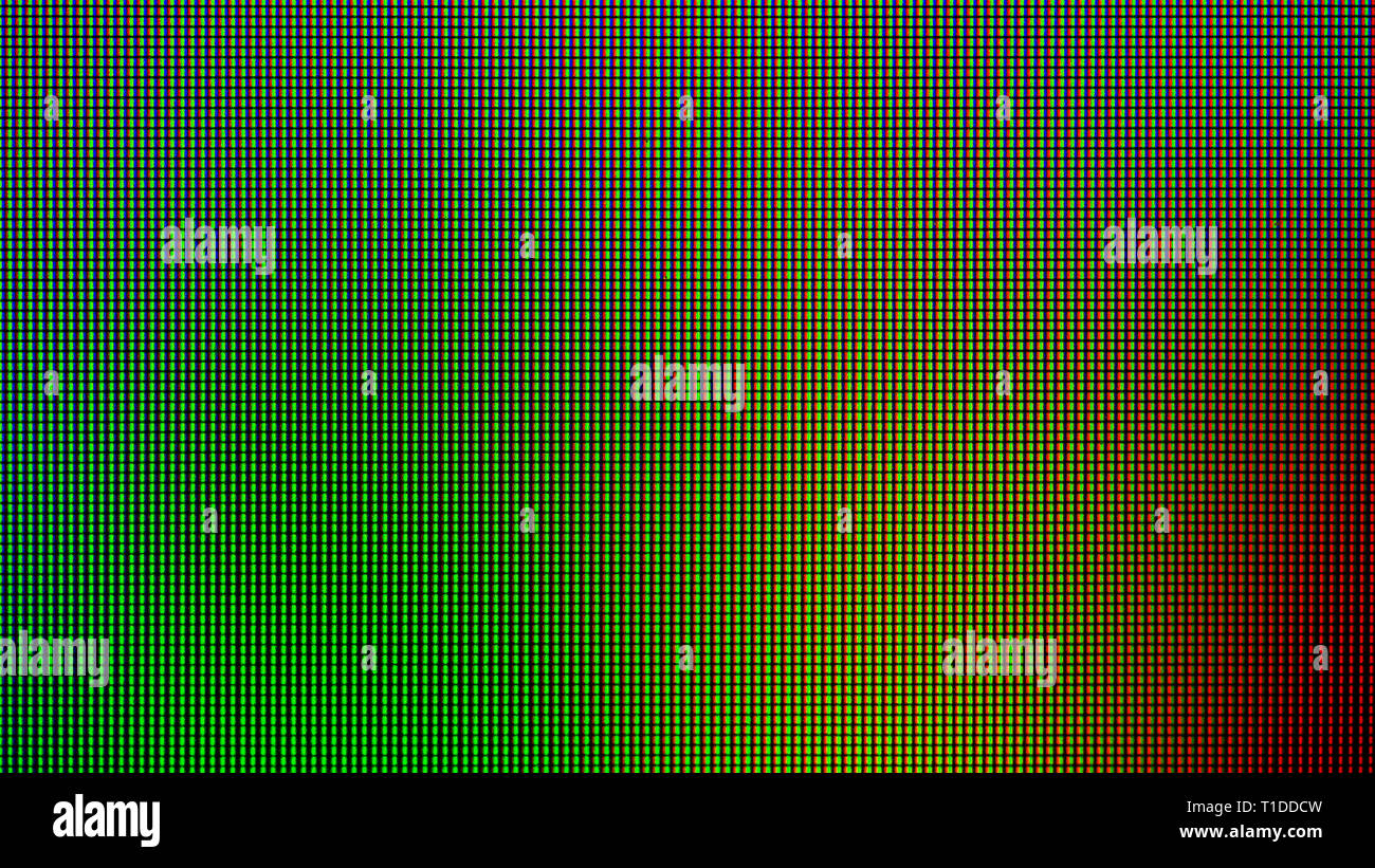 LED lights from computer LED monitor screen display panel for graphic ...