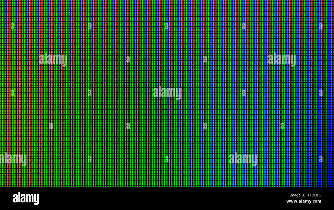 LED lights from computer LED monitor screen display panel for graphic ...