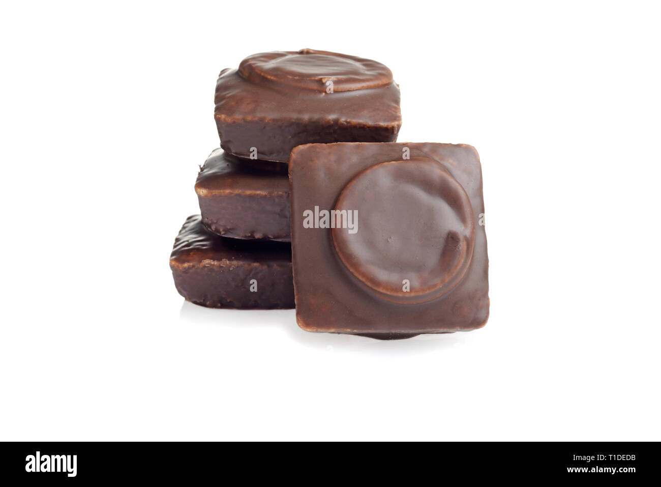 closeup small chocolate cakes Stock Photo - Alamy