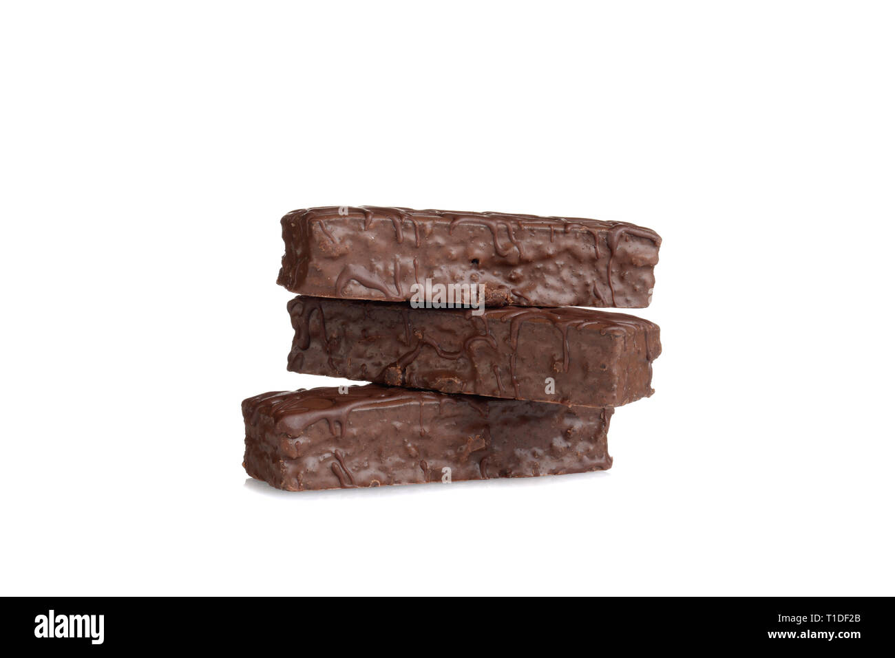 stack of chocolate bar cakes on white Stock Photo - Alamy