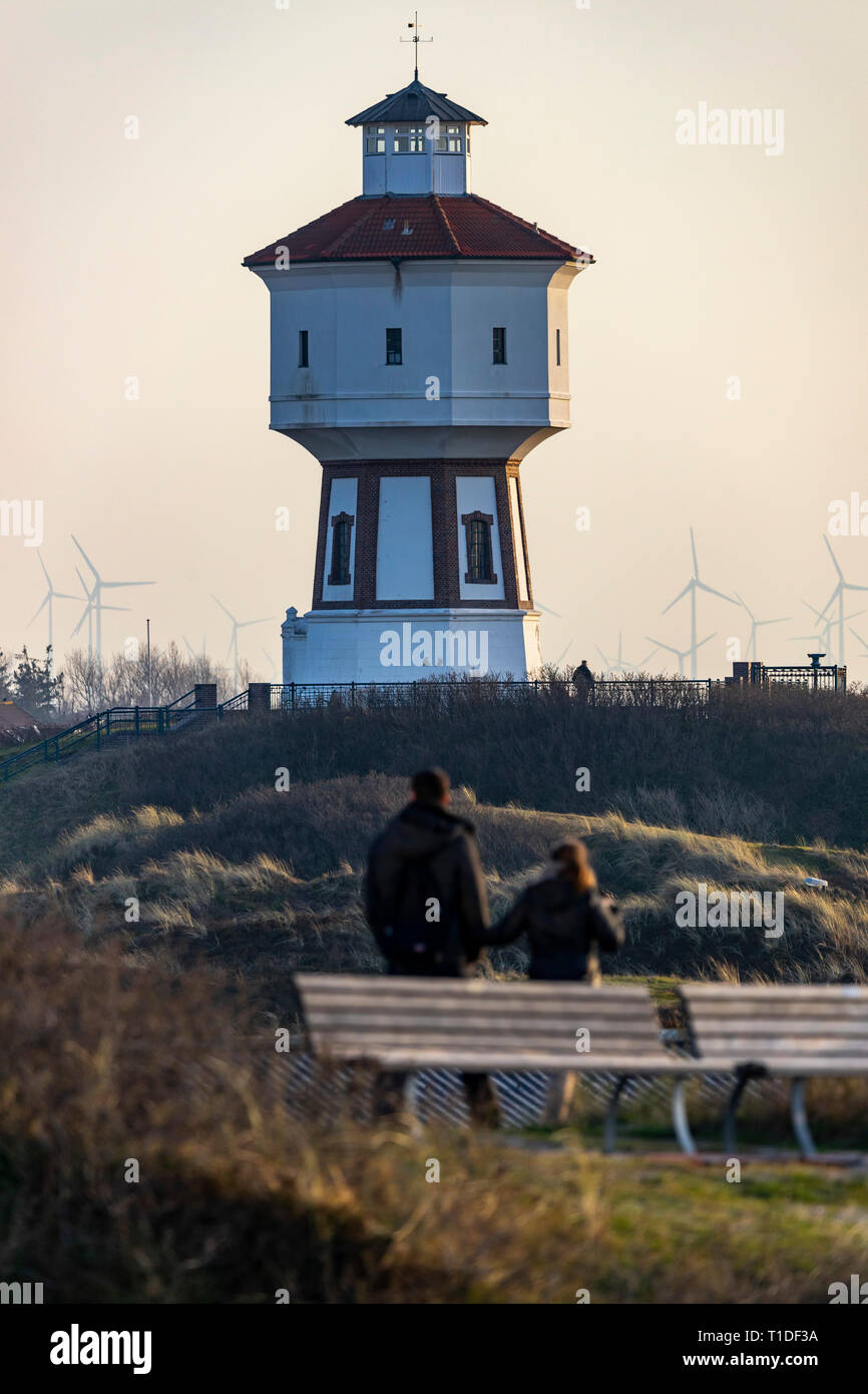 North Sea island Langeoog, East Friesland, Lower Saxony, historic water ...