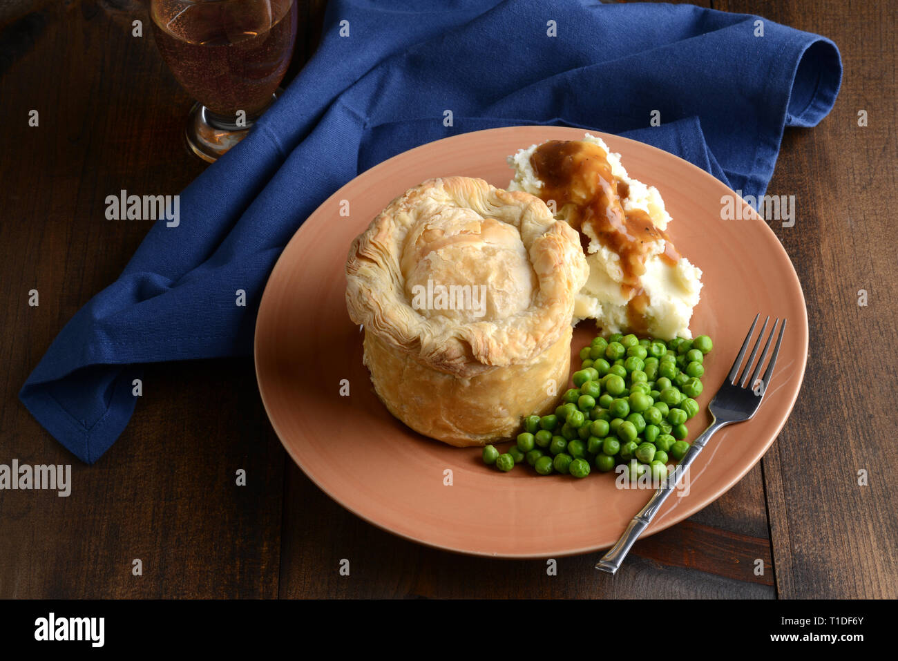 top view meat pie with vegetables Stock Photo - Alamy