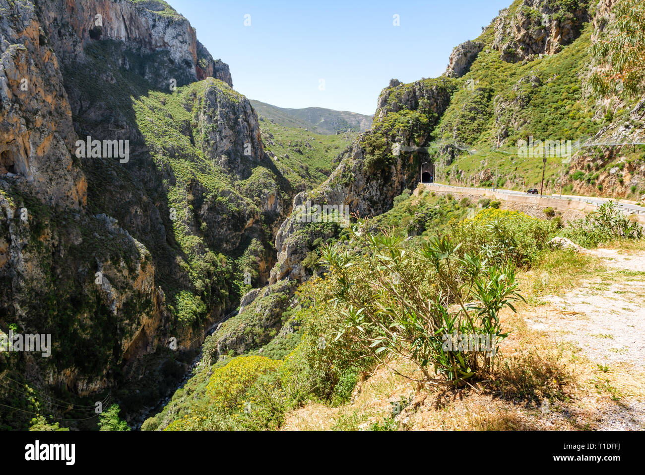 The gorge of Topolia located at west Crete along the road leading to ...