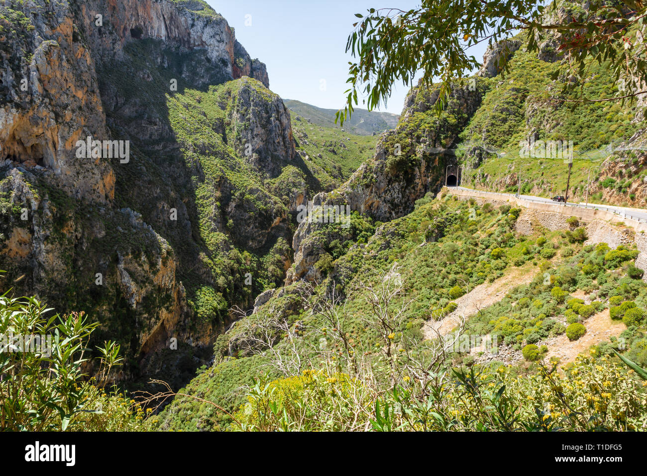 The gorge of Topolia located at west Crete along the road leading to ...