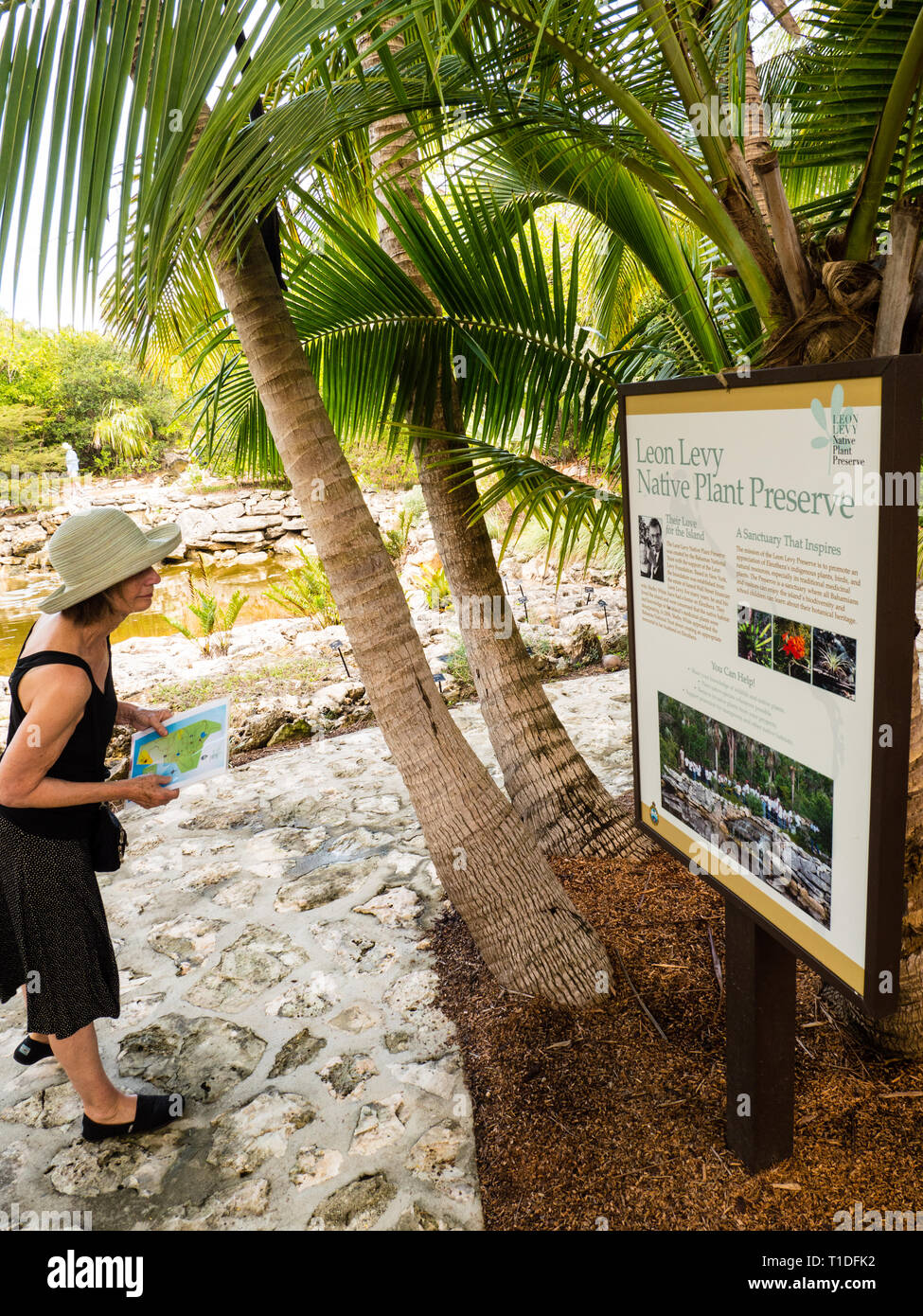Information Sign at the Entrance to, Leon Levy Native Plant Preserve ...