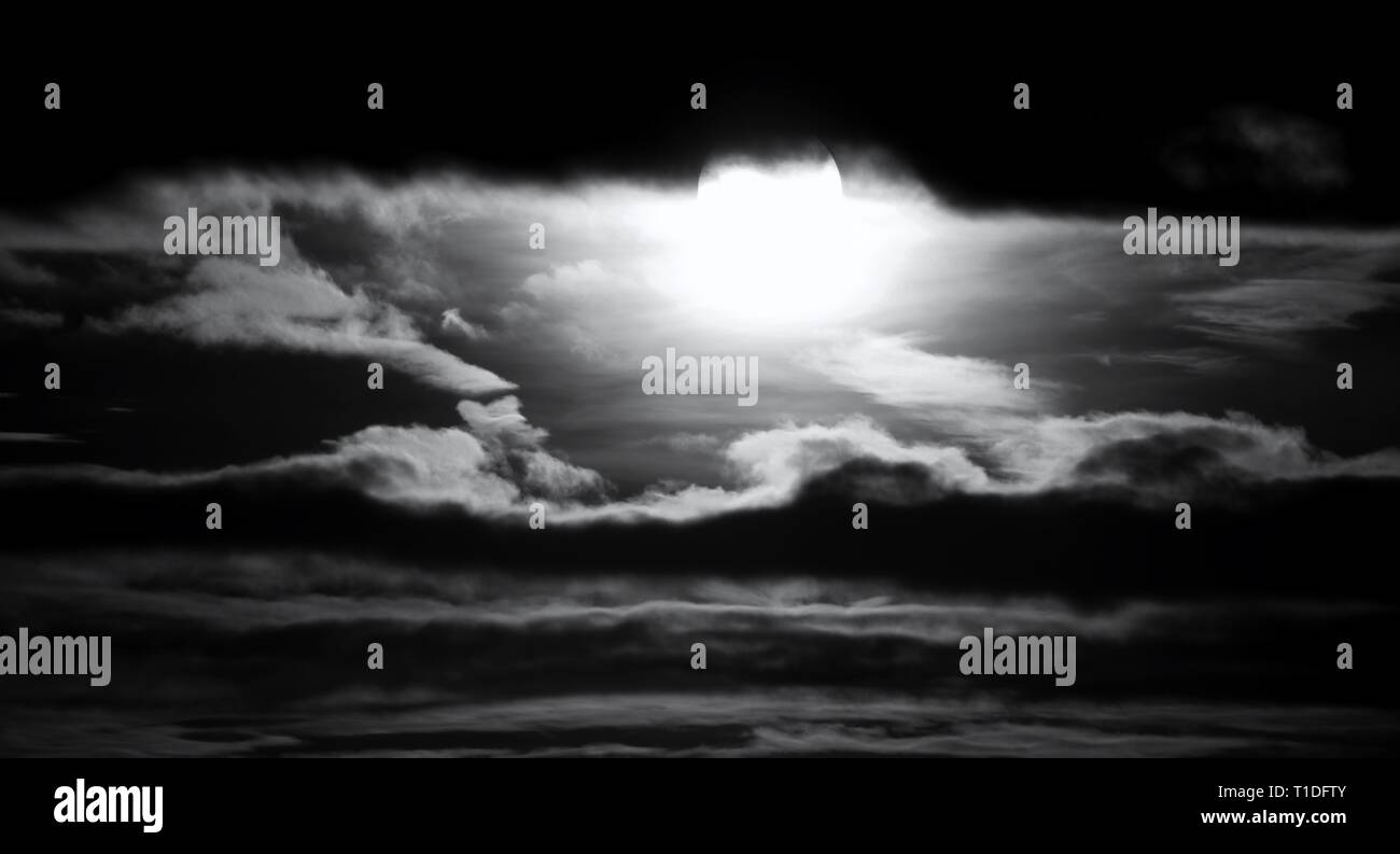 Sunset in black and white Stock Photo - Alamy