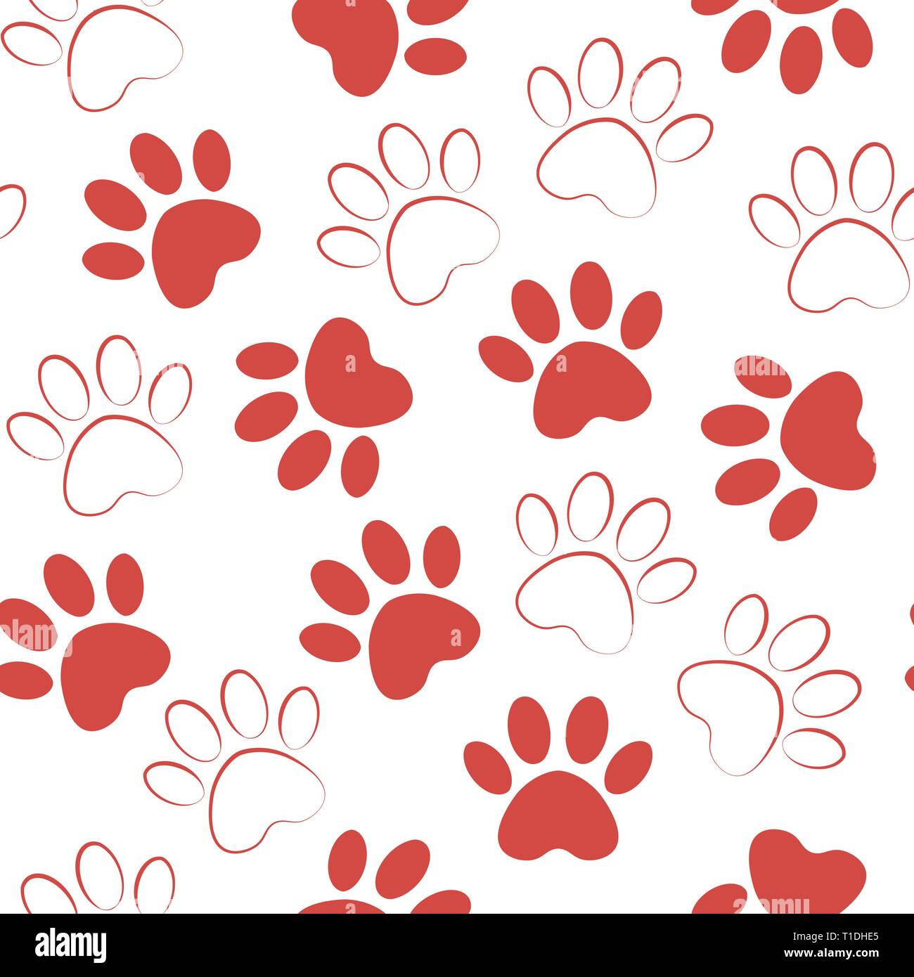Dog footprint Stock Vector Images - Alamy