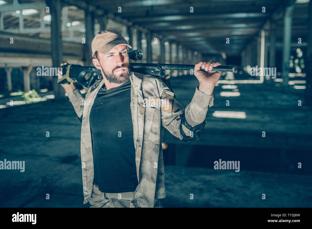 Commando neck hi-res stock photography and images - Alamy