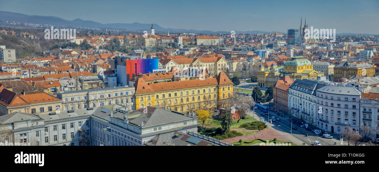 Panorama of Zagreb Stock Photo - Alamy