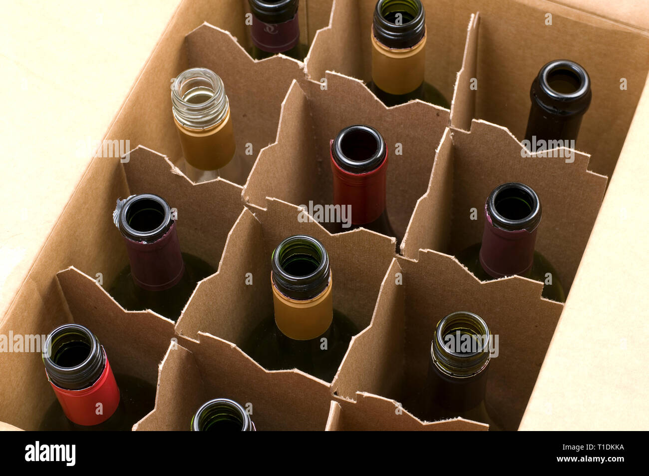 Recycling Wine Bottles to Save the Environment Stock Photo - Alamy