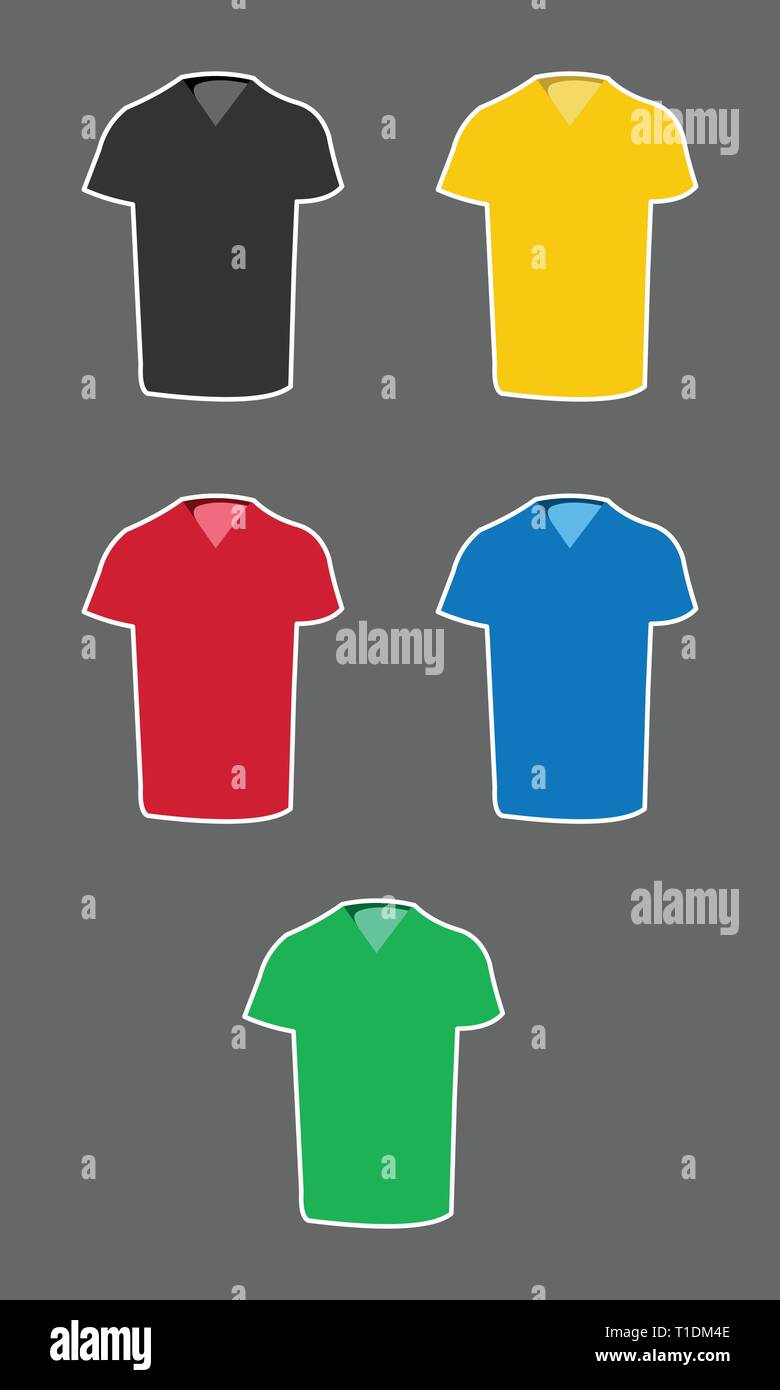 V neck t shirt vector Stock Vector Images - Alamy