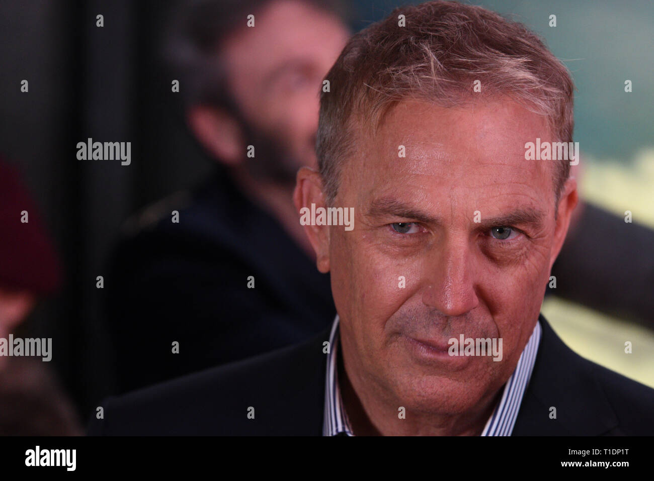 Madrid, Spain. 25th Mar, 2019. Actor Kevin Costner, 64 years-old, is ...