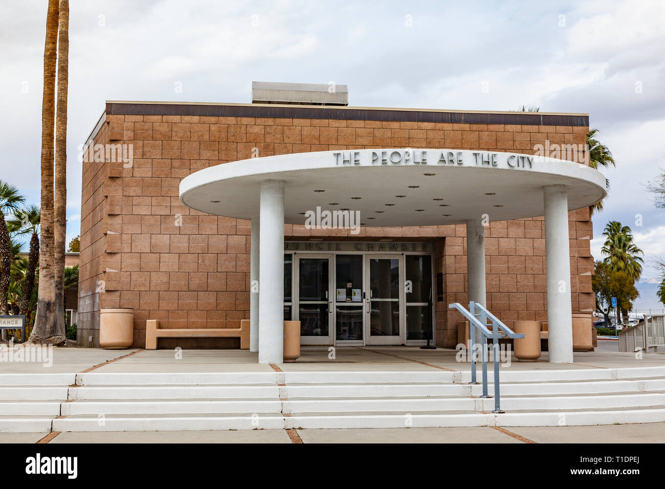 City Council chambers in Palm Springs California in the spring of 2019 ...